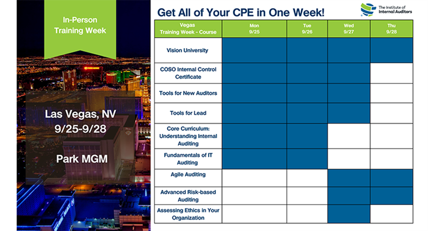 Internal Auditing Instructor-Led Training in Las Vegas | The IIA
